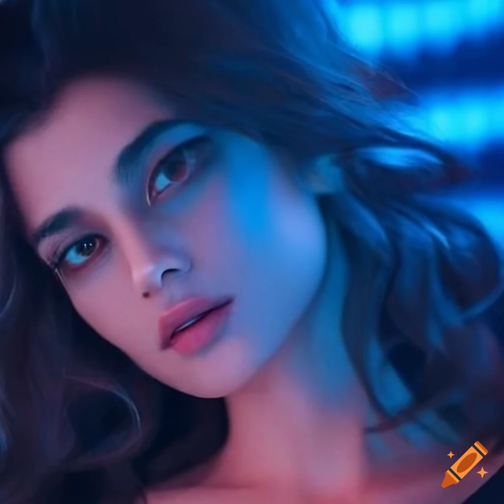 Closeup portrait of a stunning indian supermodel on Craiyon
