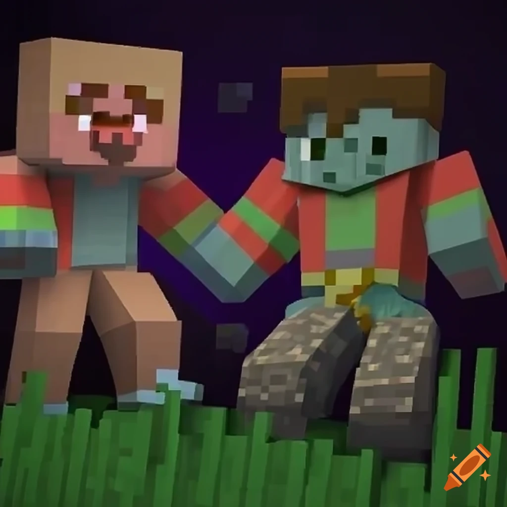 Minecraft trolls employing on Craiyon