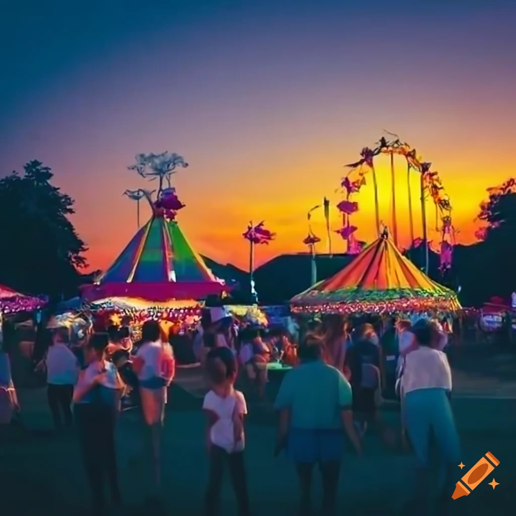 Country Fair At Sunset