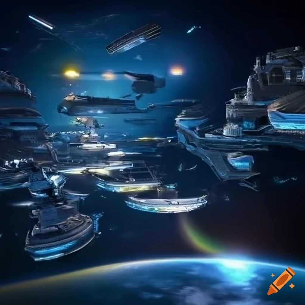 Space shoot-em up video game screenshot on Craiyon