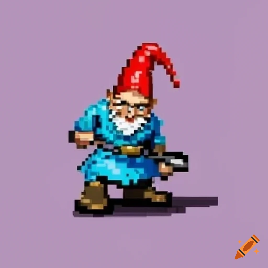 Pixel art of a wizard on Craiyon