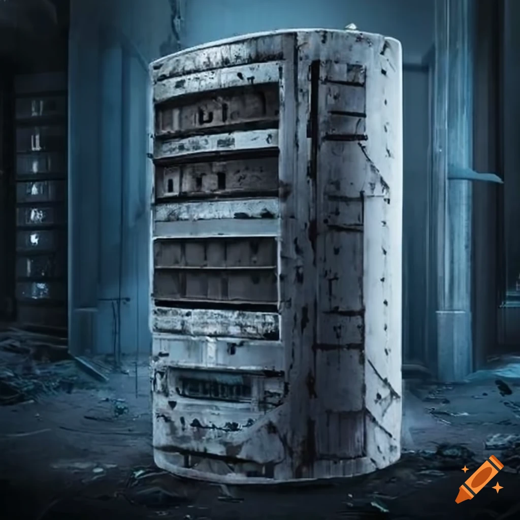 Photograph of abandoned server room