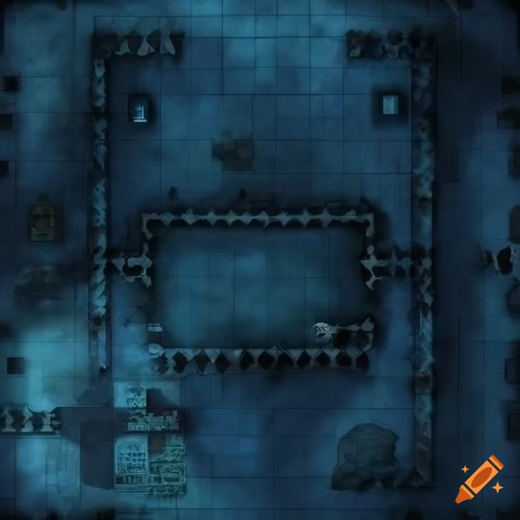 Detailed battle map of a cemetery