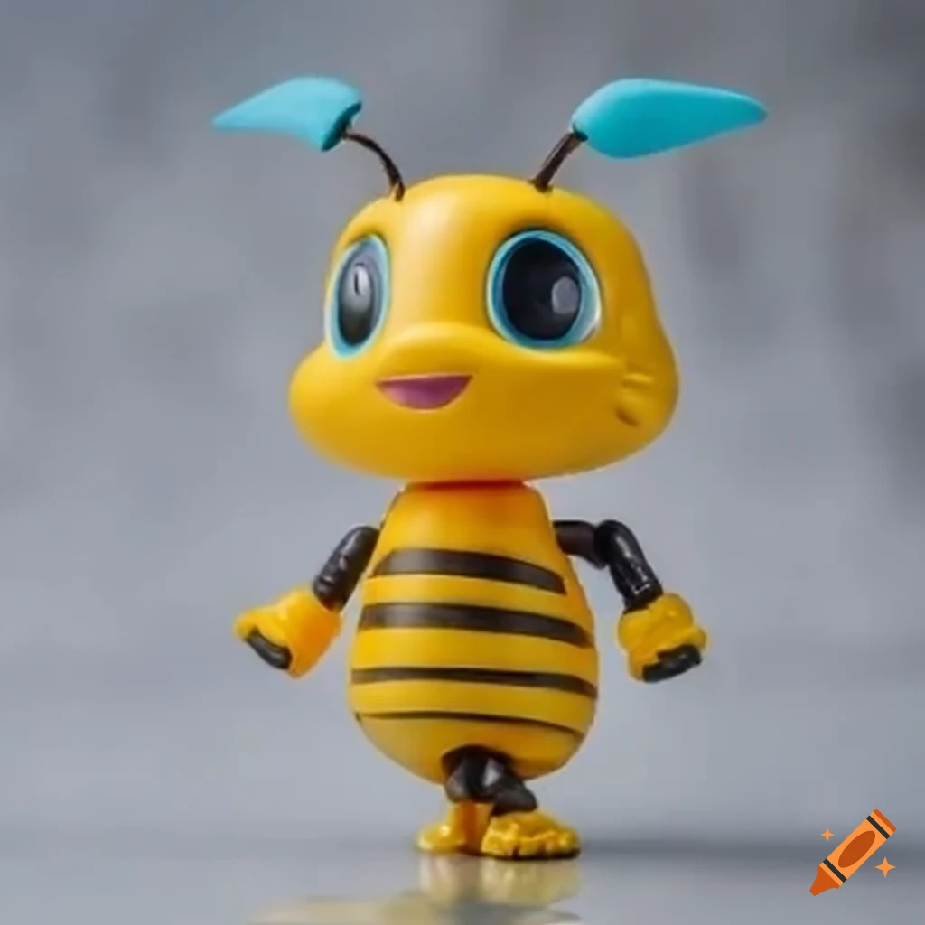 Action figure of a bee in a farmer's garage