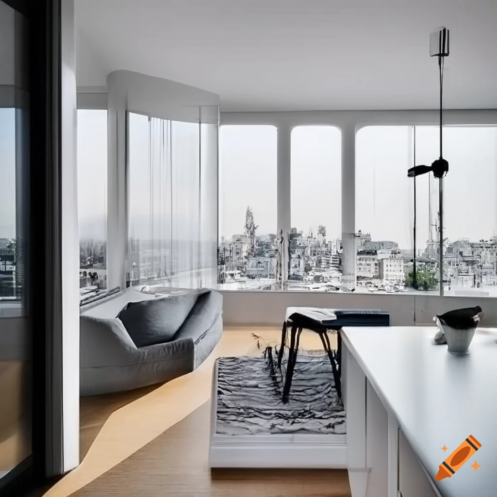Sleek modern library room with eye-catching bookshelves on Craiyon