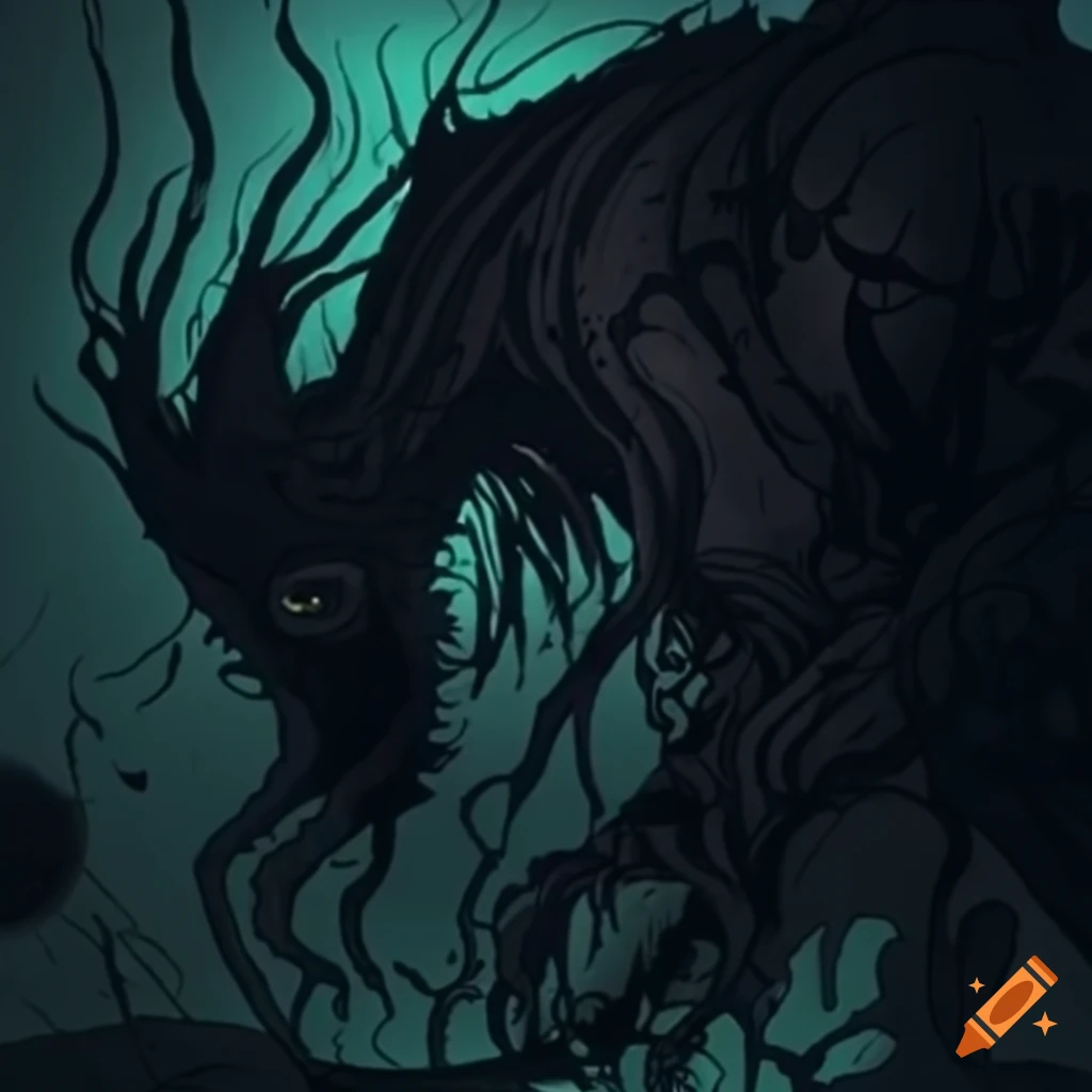 Image of a mysterious and menacing creature on Craiyon