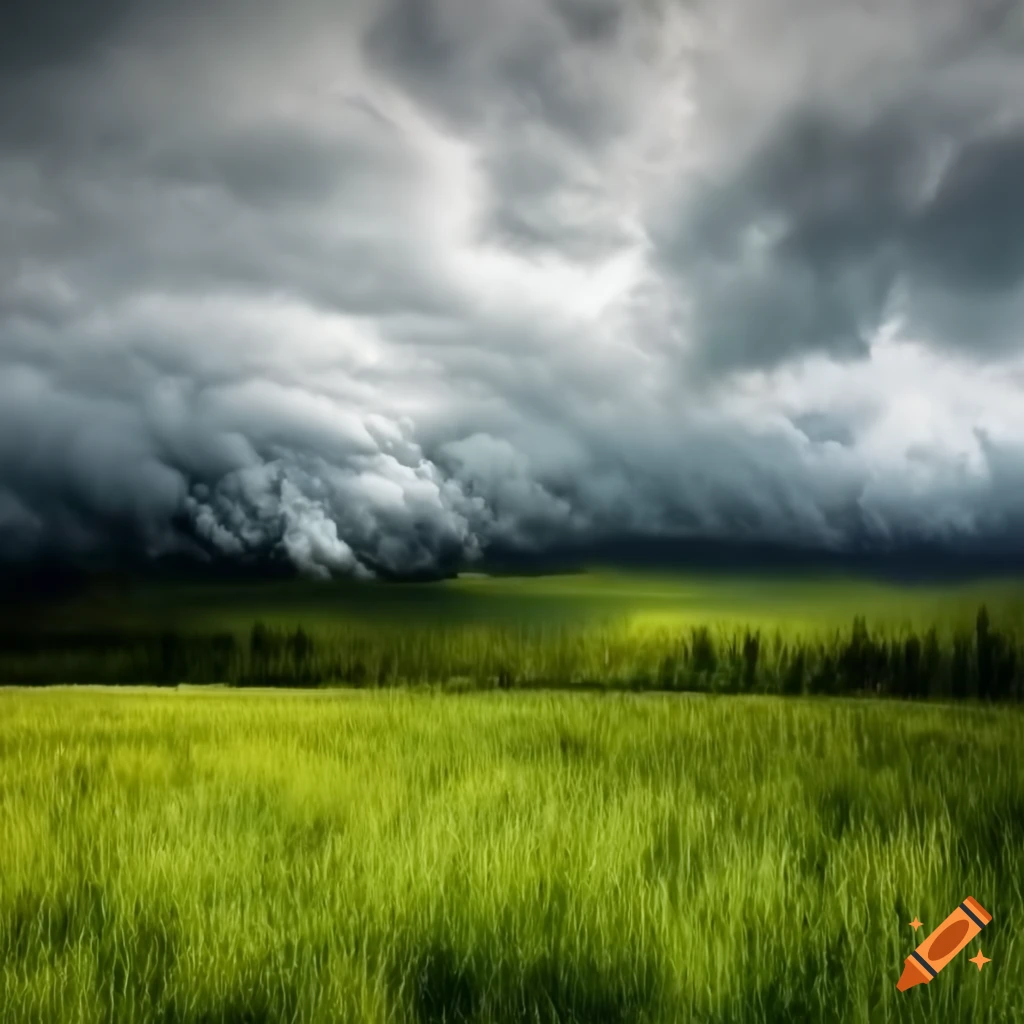 Cloudy landscape on Craiyon