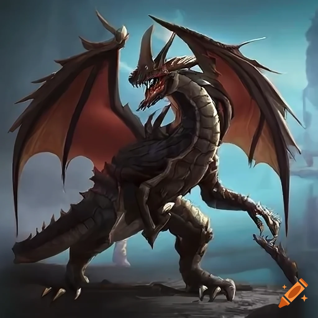 Dragon next to a treasure chest on Craiyon