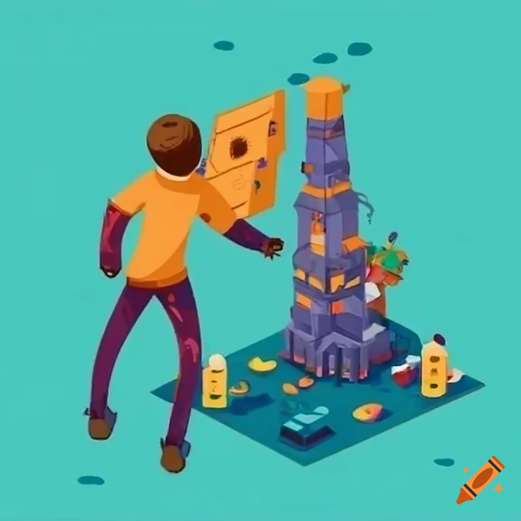 Block-based adventure game on Craiyon