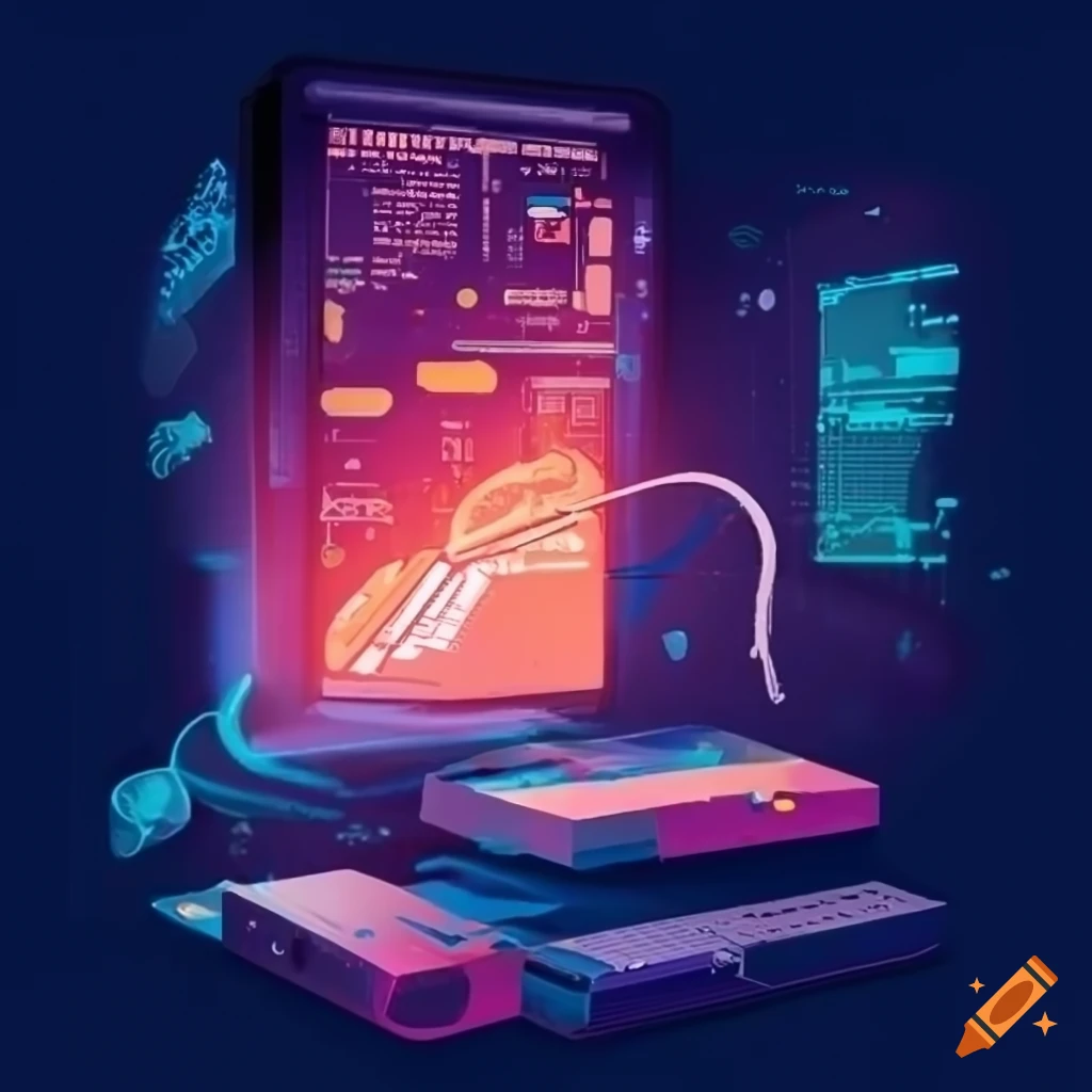 Illustration for data recovery article on Craiyon