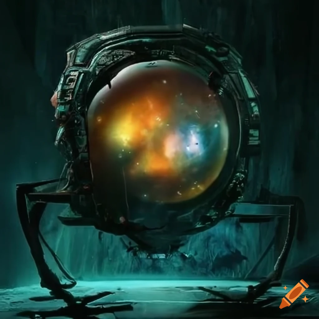 Surrealist artwork of an alien spaceship machine on Craiyon