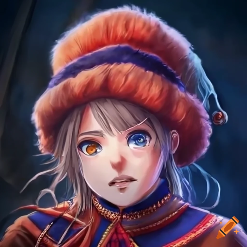 Illustration of sámi character in anime style on Craiyon