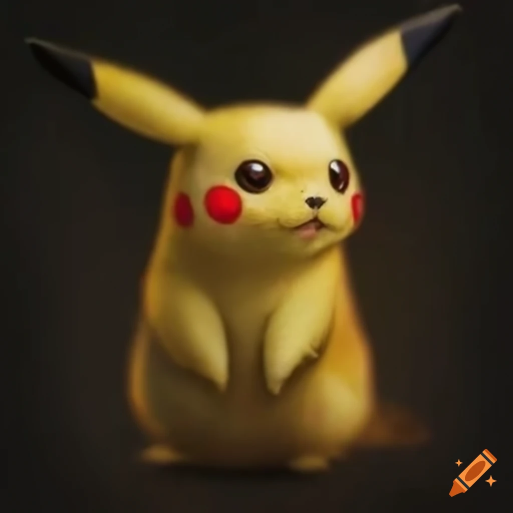 Realistic illustration of pikachu