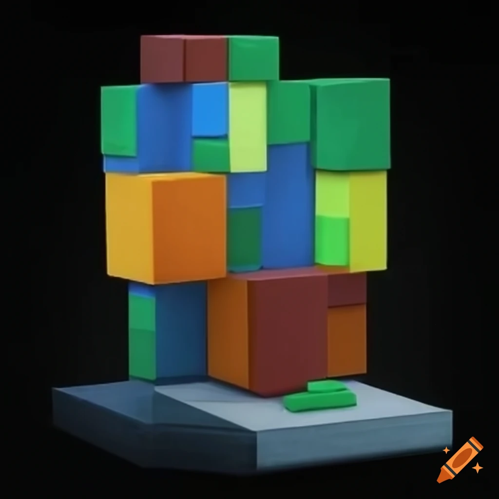 Blocky masterpieces on Craiyon