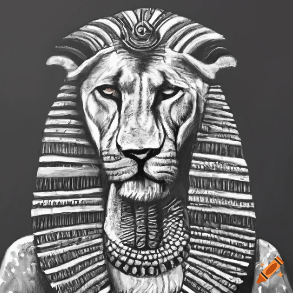 Logomark of a lion with a mane made of cannabis sativa plants on Craiyon