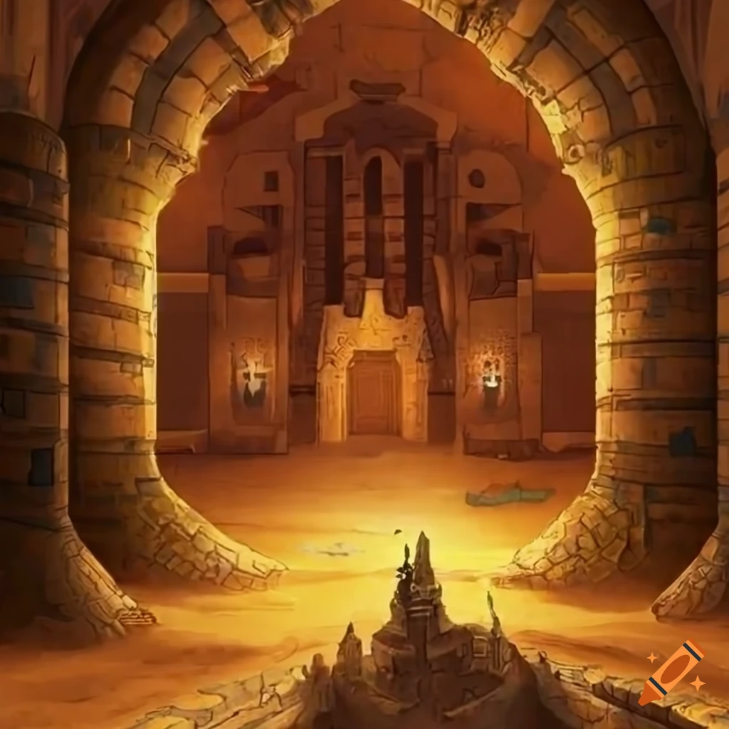 Detailed battle map of a castle in the desert