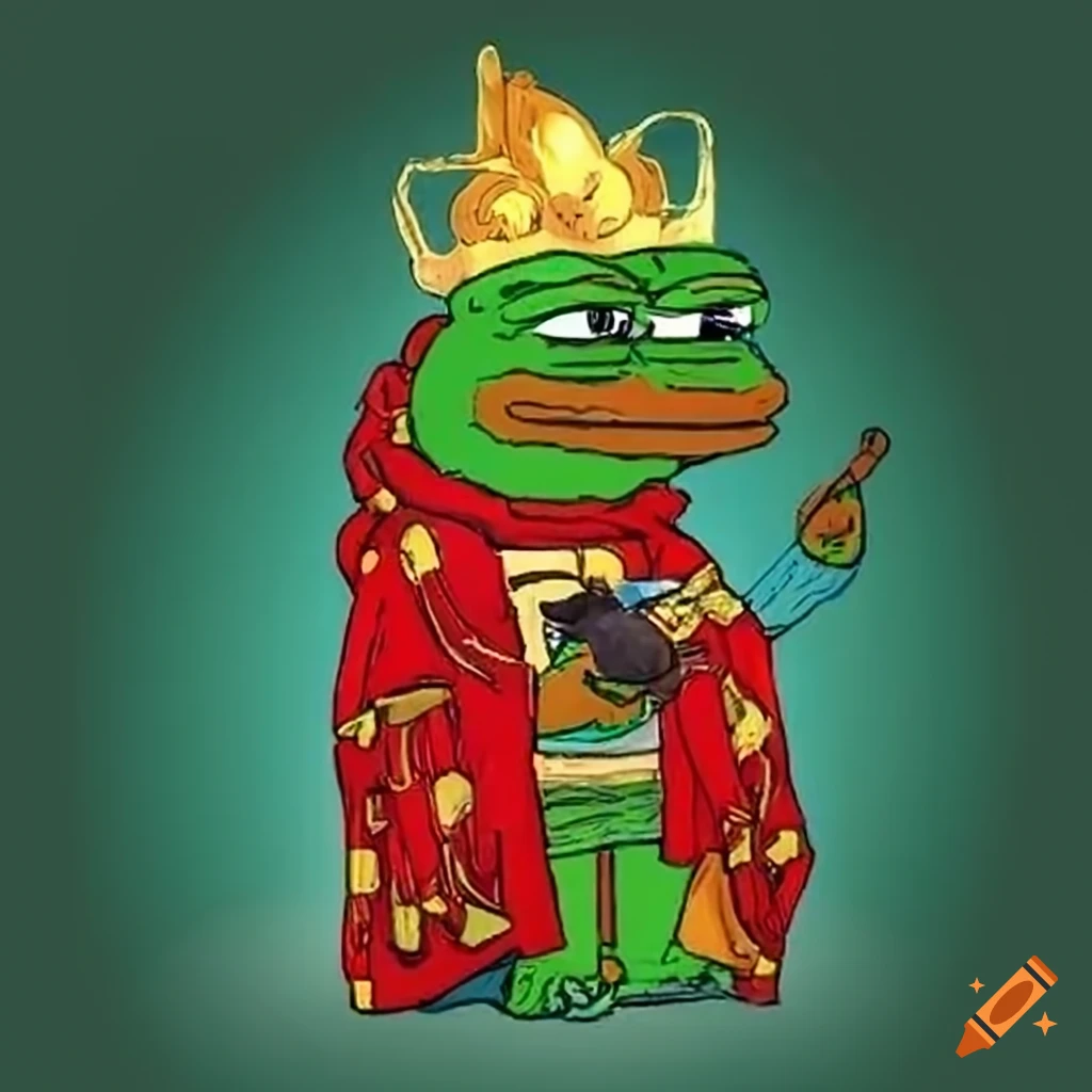 Image of pepe the frog depicted as a saint - Craiyon
