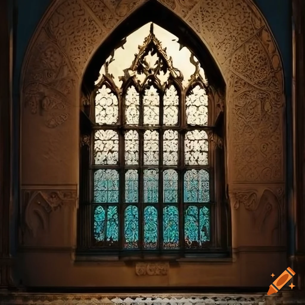 Intricate islamic art in gothic and roccoco style on Craiyon
