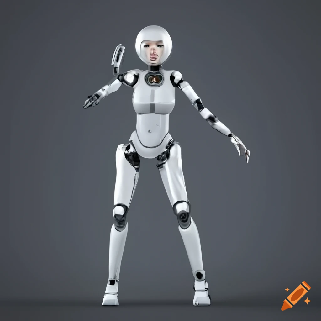 3d rendering of a female robot on Craiyon