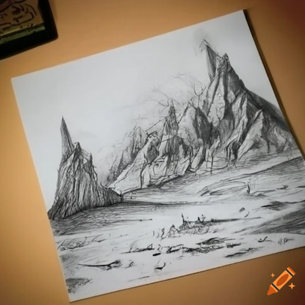 Tolkien's iconic middle-earth image on Craiyon