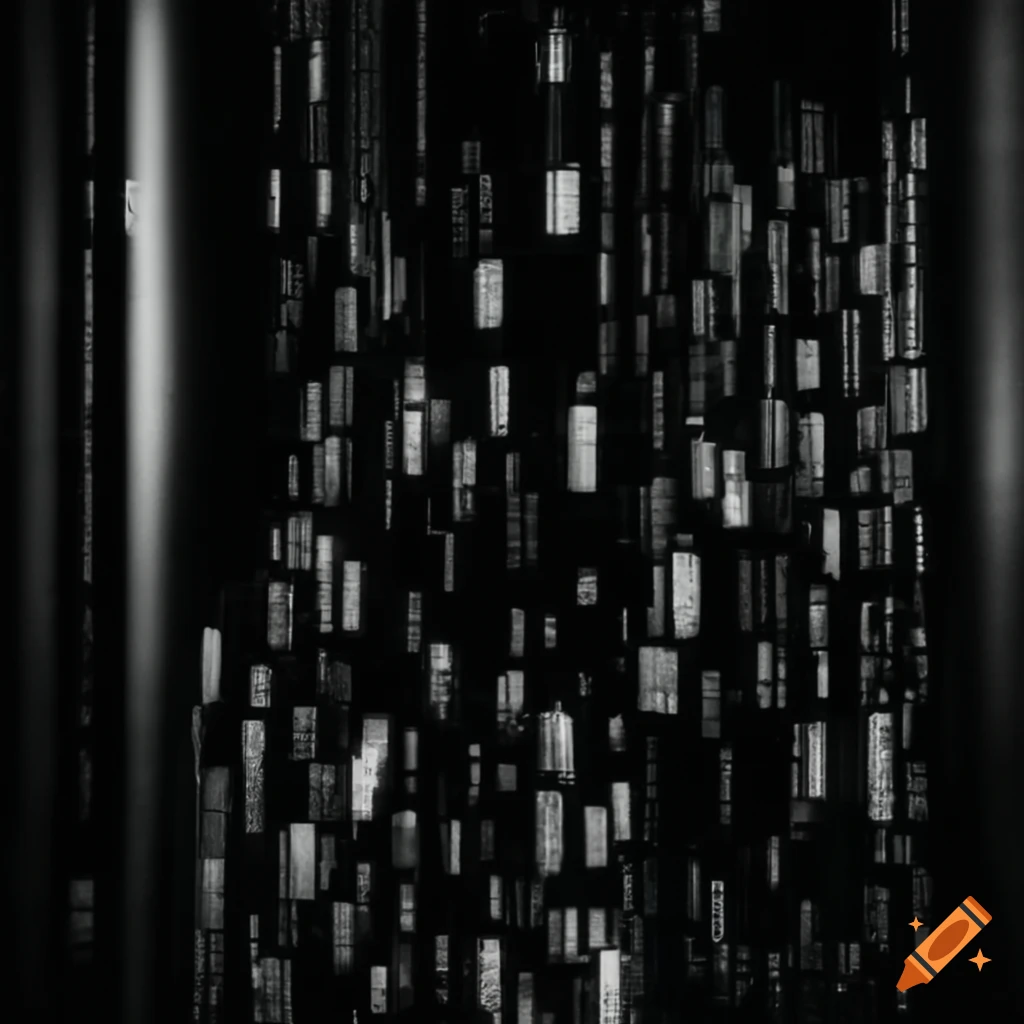 Abstract image inspired by matrix style using salt