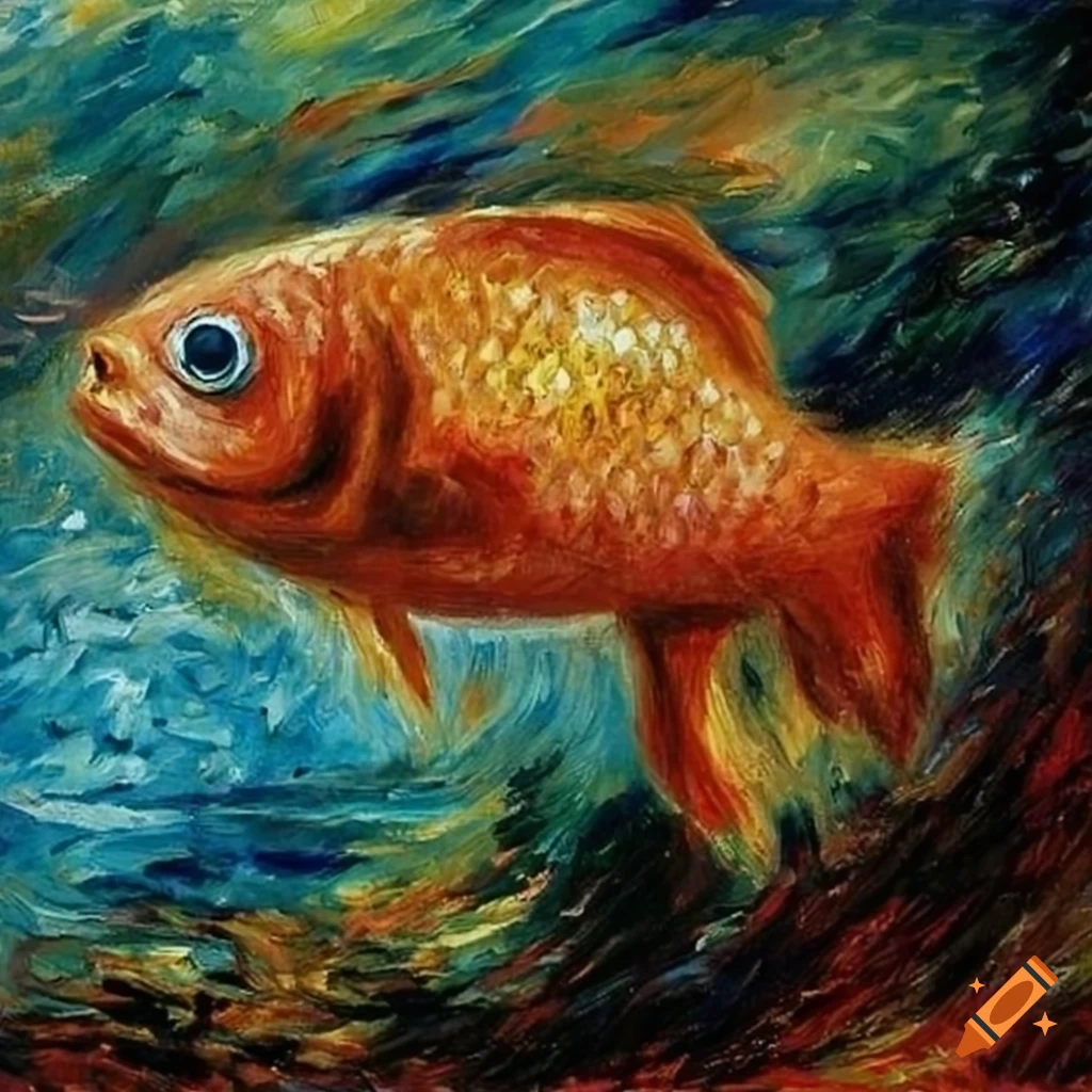 Renoir's oil painting of fish