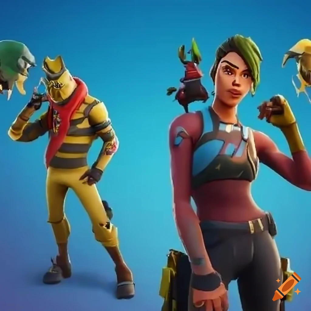 Two fortnite characters engaged in a battle