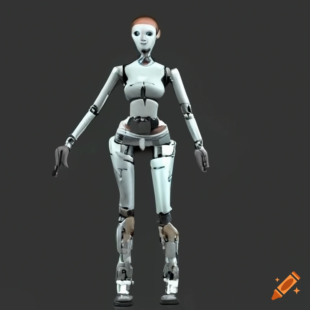 A beautiful female black-red-transparent robot on Craiyon