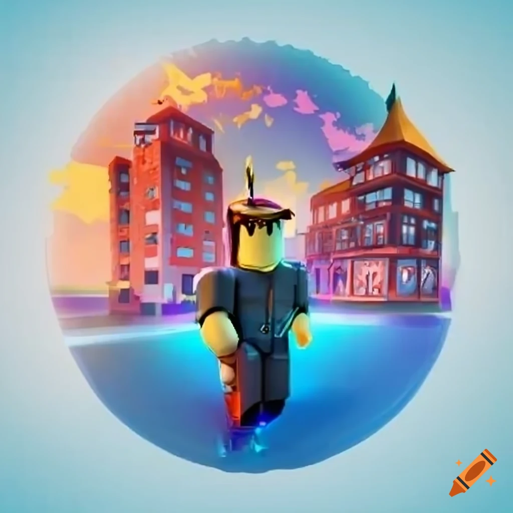 Roblox city badge on Craiyon