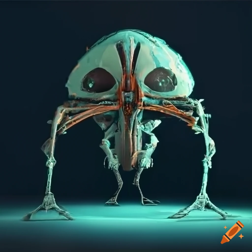 Surrealist insect alien spaceship artwork