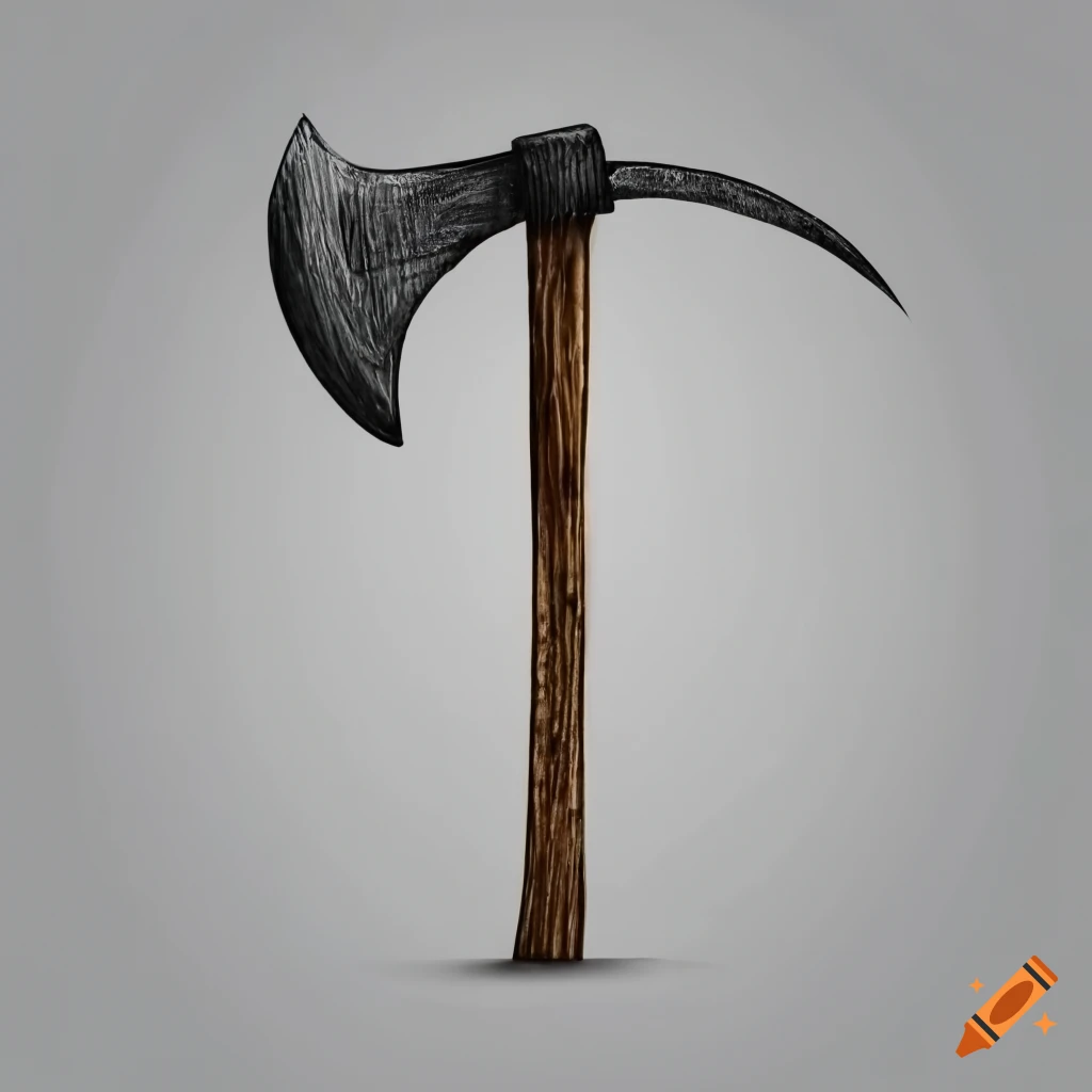 White background with a pickaxe