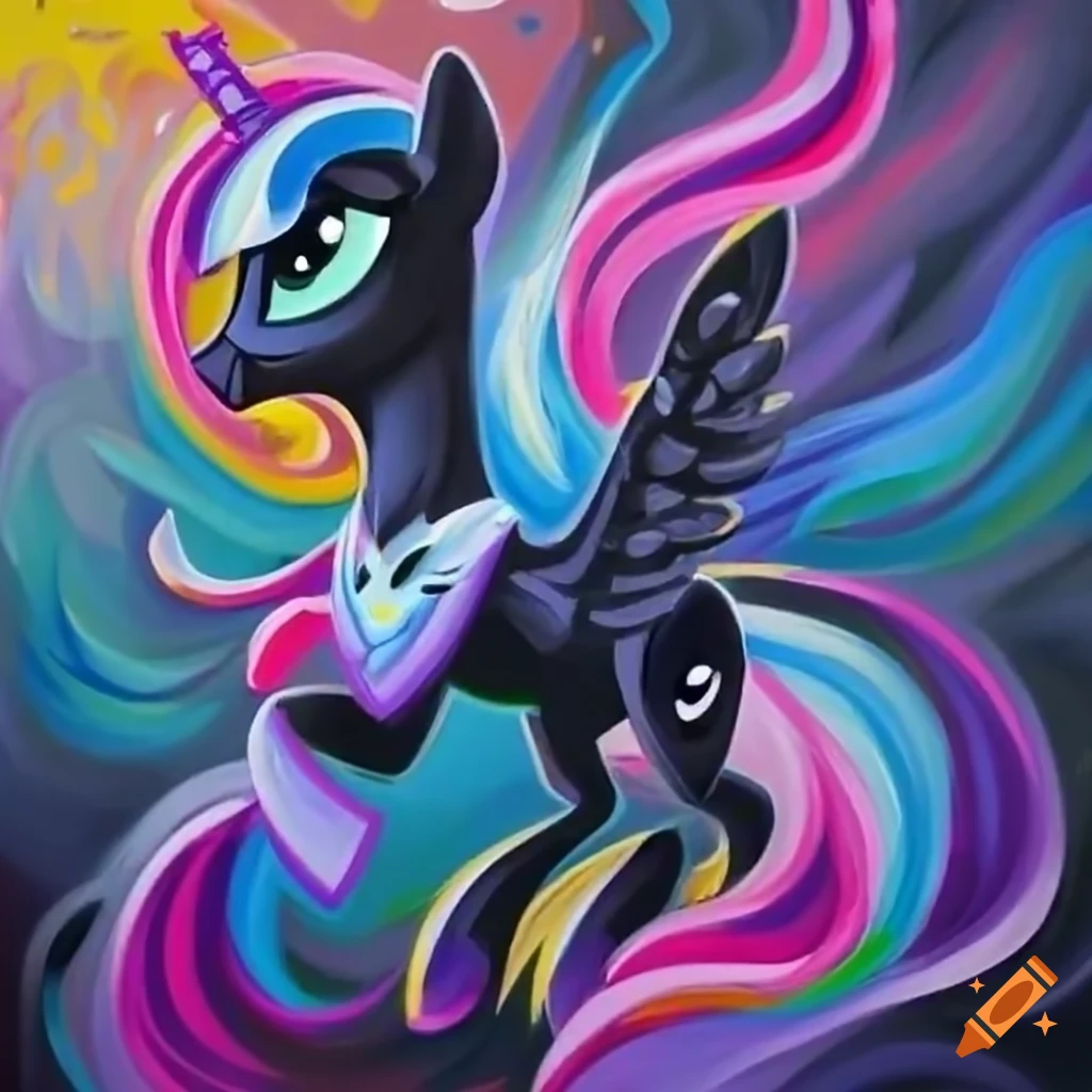 Detailed artwork of a My Little Pony character on Craiyon