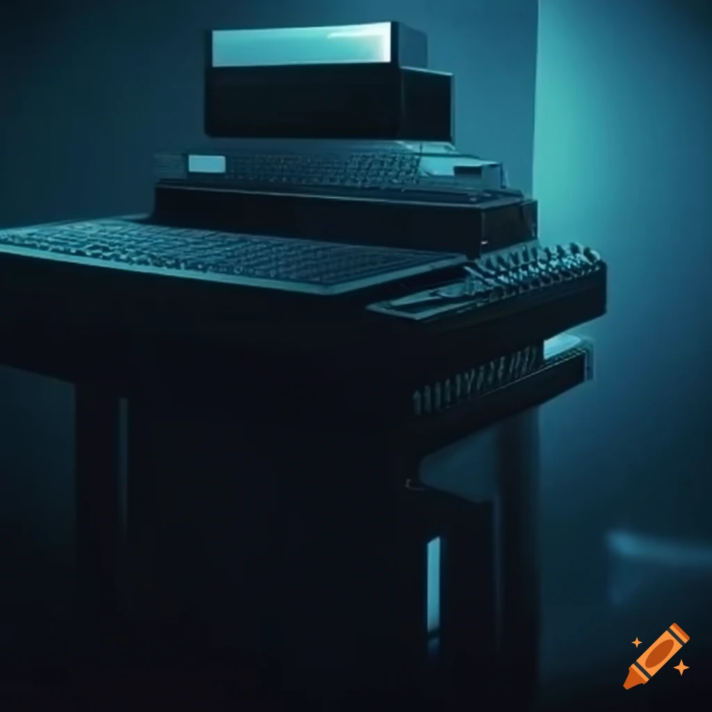 Vertical console television in a news studio on Craiyon