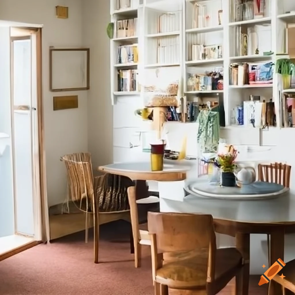 Minimalist artwork of a carefully crafted space on Craiyon