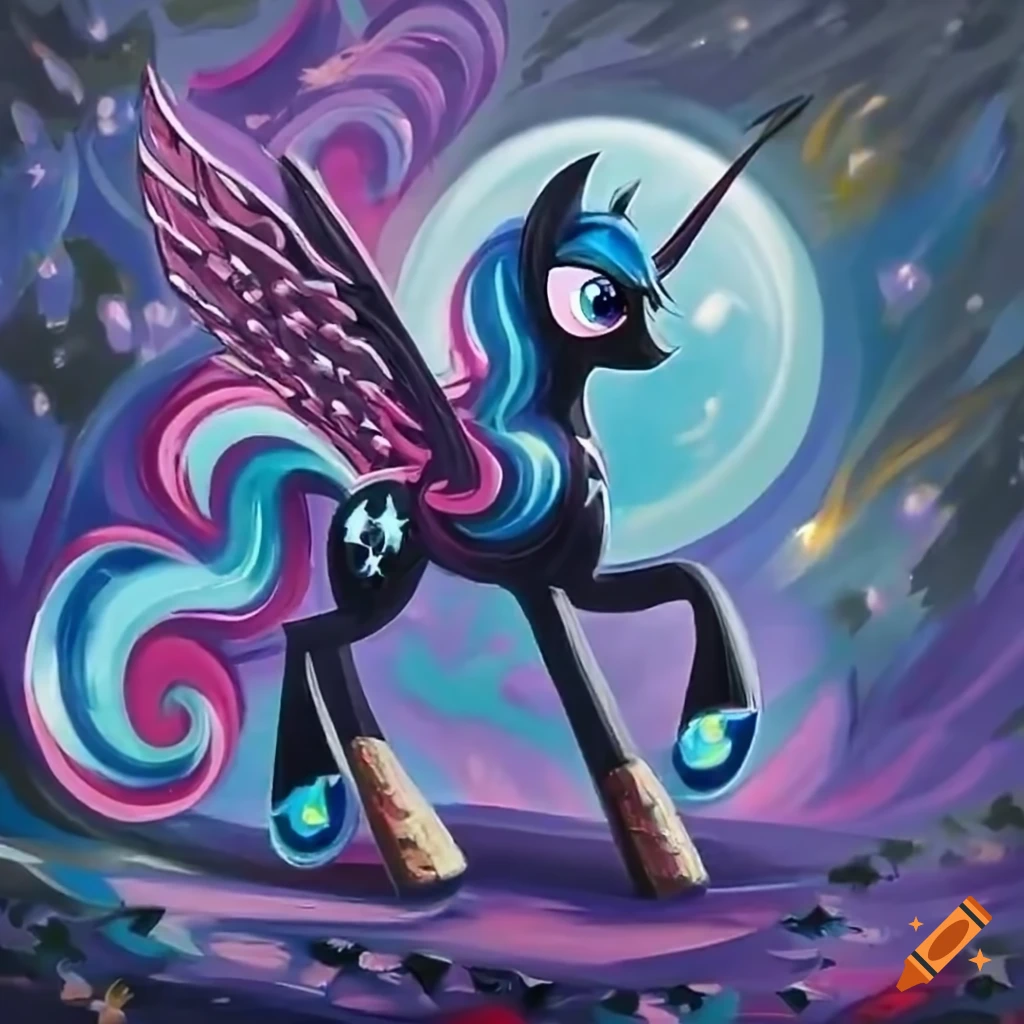 Detailed artwork of My Little Pony character on Craiyon