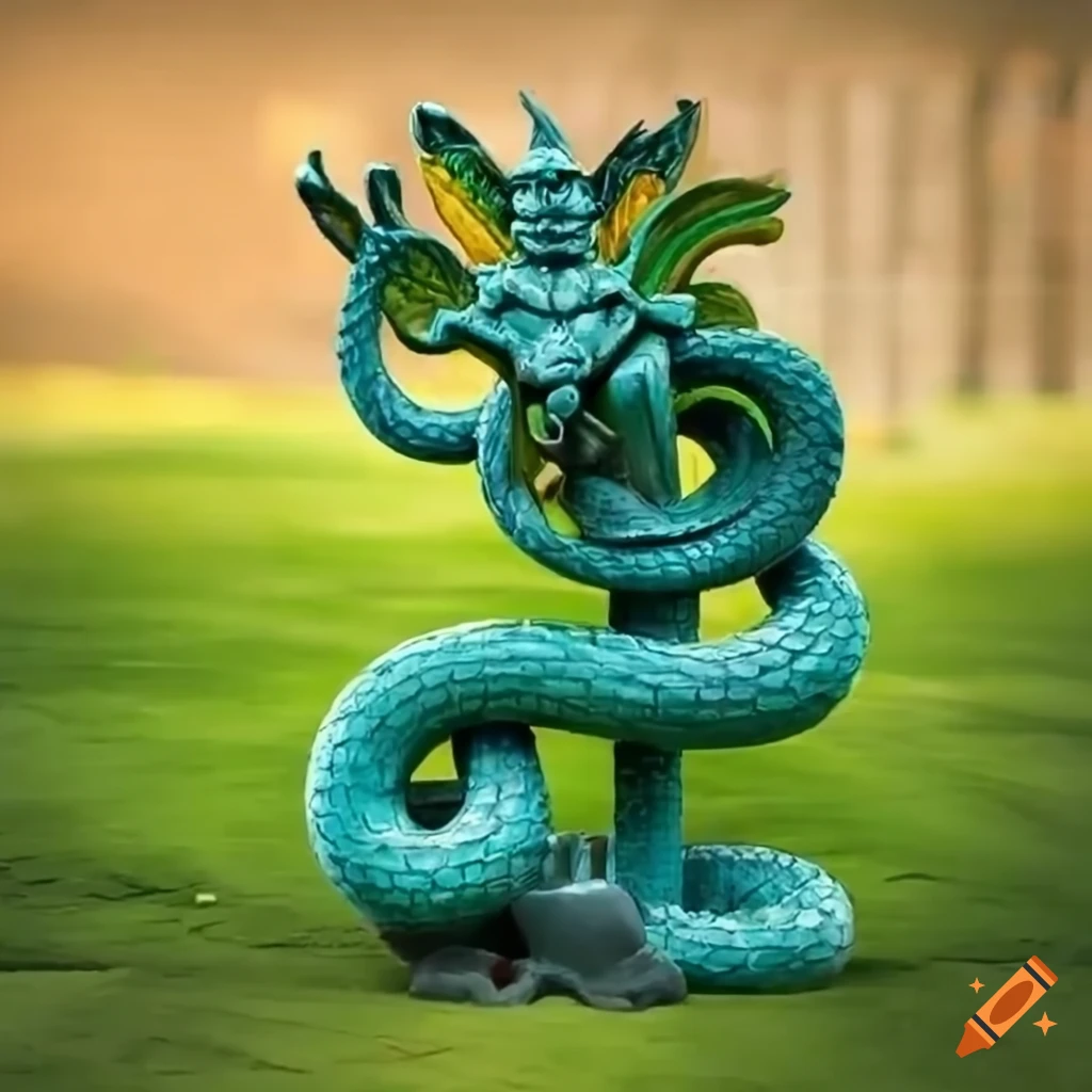 Illustration of the serpent at the garden gate on Craiyon