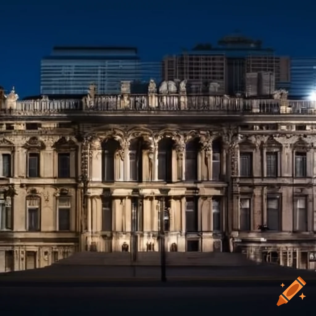 Modern urban buildings on Craiyon