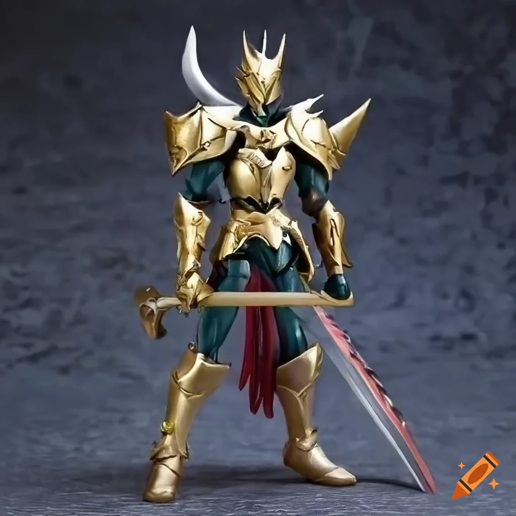 Anime knight action figure with elf design