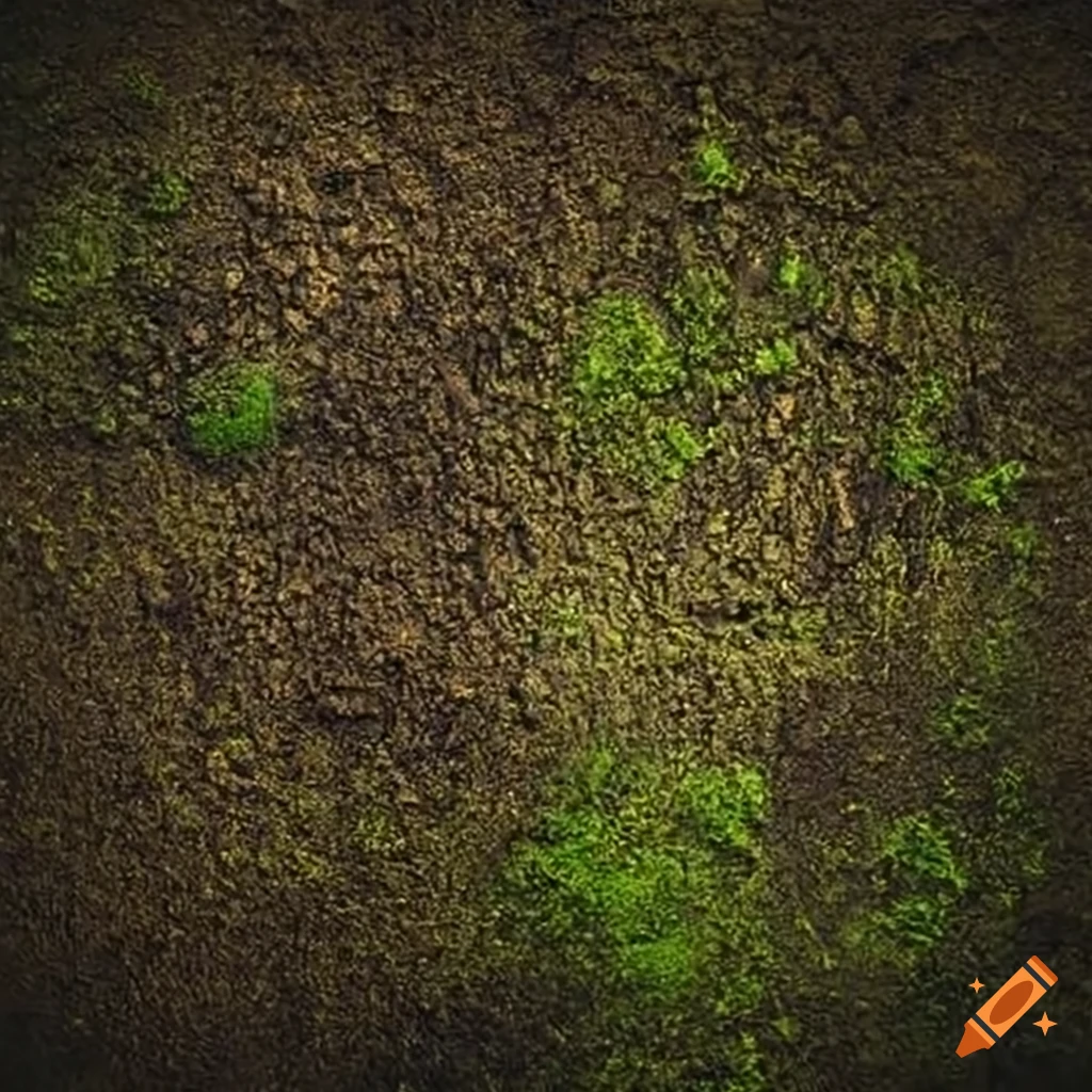 Close-up of dirty ground with grass on Craiyon