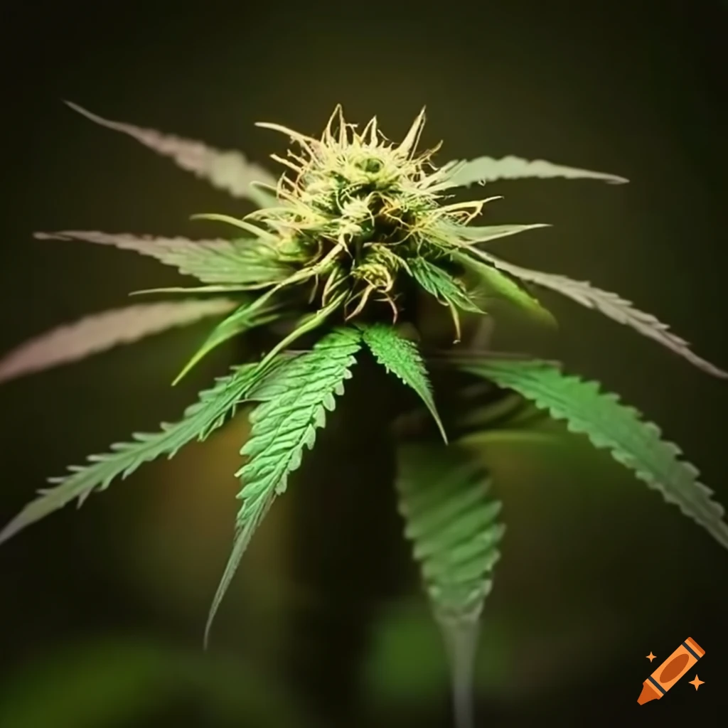 Floral Arrangement With Cannabis Leaves On Craiyon
