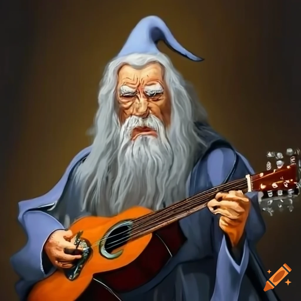 Dumbledore playing drums on Craiyon