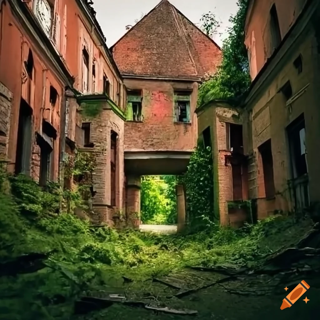 Overgrown abandoned city of Lublin, Poland on Craiyon