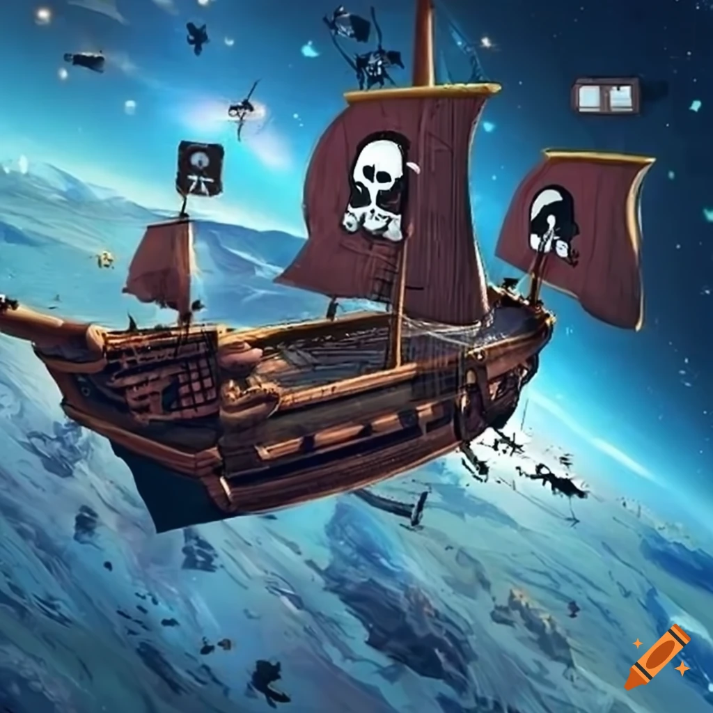 Space pirate ship on Craiyon