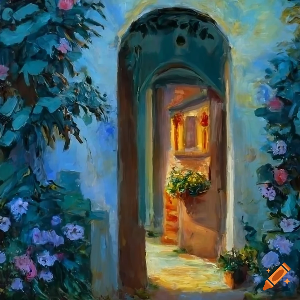 Impressionist painting of a charming Italian house on Craiyon