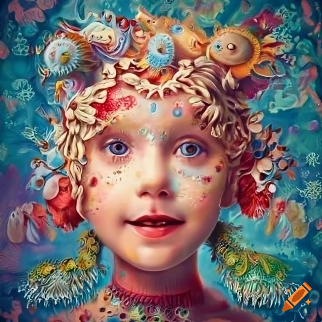 Cute painted girls with unique embellishments