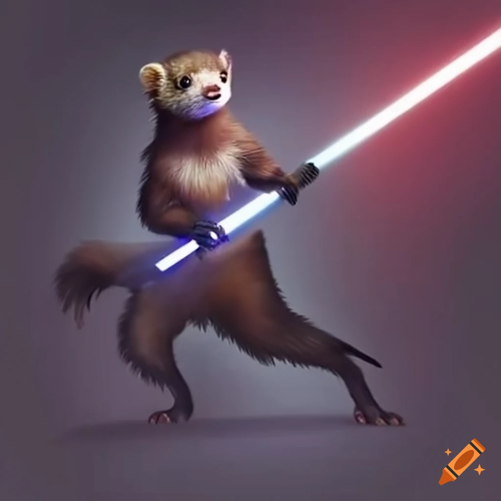 Otter punk jedi on Craiyon