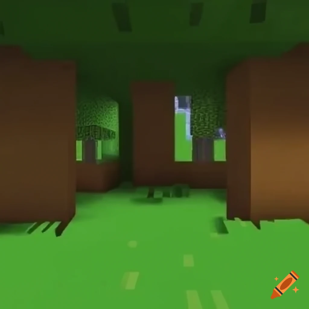 Minecraft survival gameplay screenshot on Craiyon