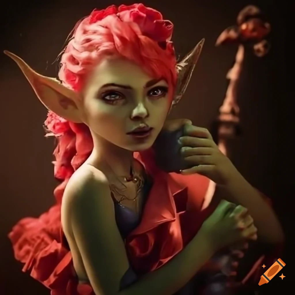 Goblin girl flamenco artwork on Craiyon