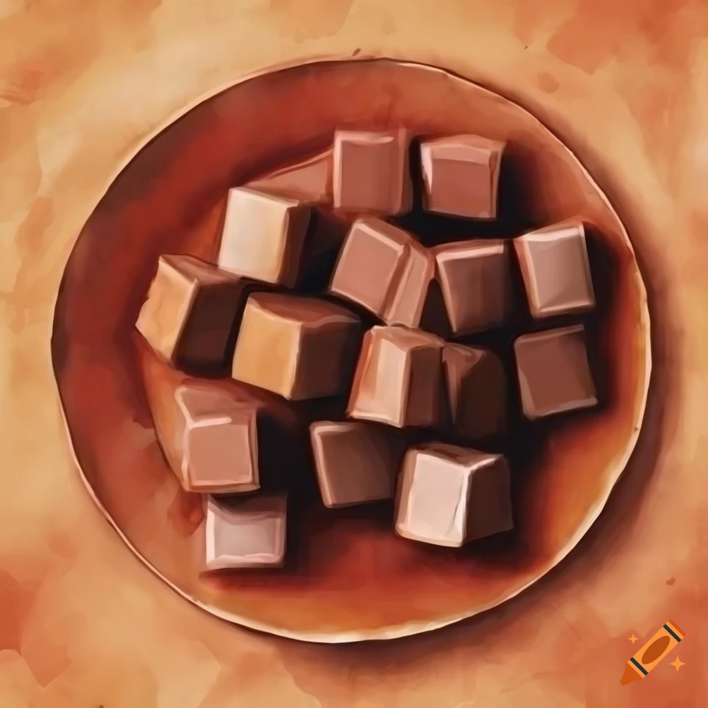 Watercolor drawing of vintage chocolate wafer cookies