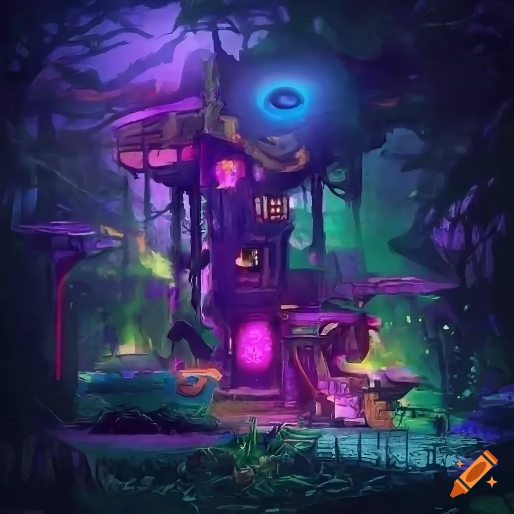 Futuristic hut made of cannabis plants on Craiyon